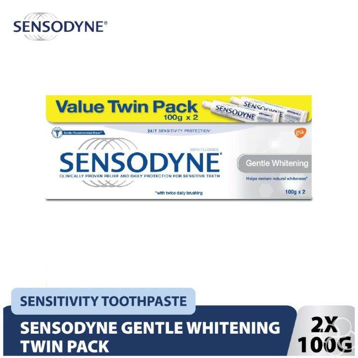 Sensodyne Gentle Whitening Toothpaste 2 x 100g Twin Pack | Lazada PH