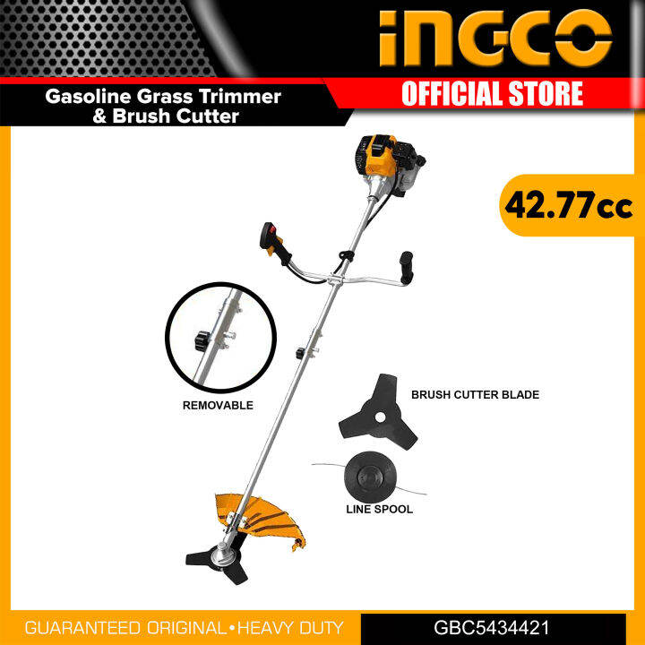 INGCO Gasoline Grass Trimmer and Bush Cutter 1.25Kw (2HP) 2-Stroke ...