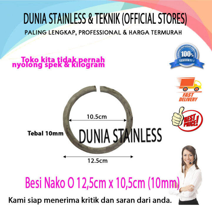 Besi Nako O 12,5cm x 10,5cm (10mm) | Lazada Indonesia