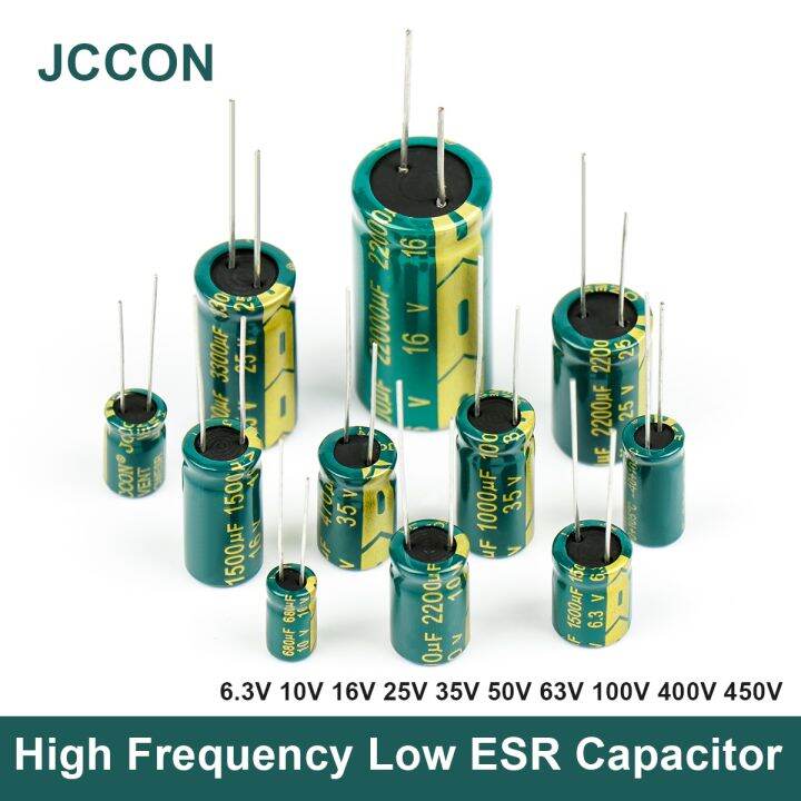 JCCON Aluminum Electrolytic Capacitor High Frequency Low ESR 6.3V 10V 16V 25V 35V 50V 63V 100V ...