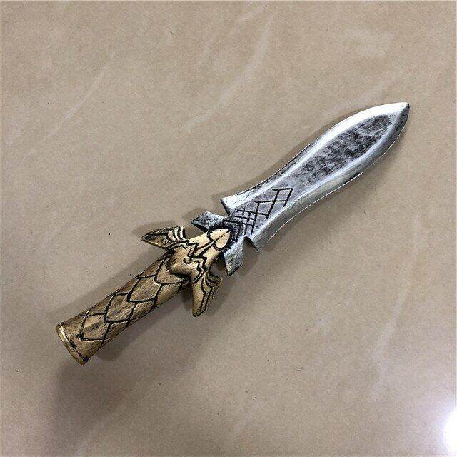 30cm Dagger Leaves Rune Sword Cosplay Prop Sword Kids Role 1:1 Gift ...
