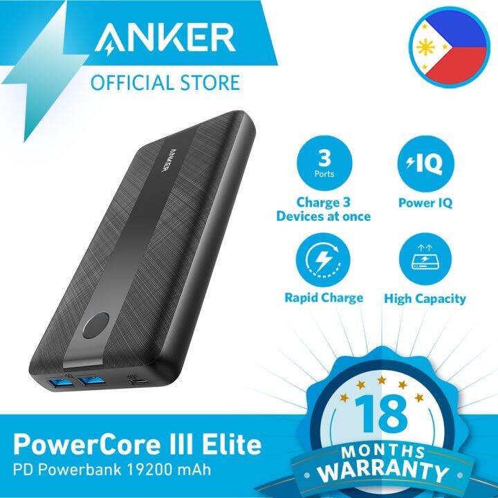 Anker PowerCore III Elite 19200 PD Powerbank, Portable Charger, 60 ...