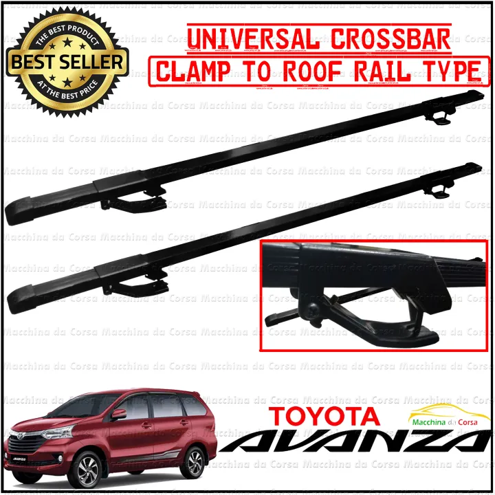 Toyota Avanza Universal Crossbar for CARS WITH ROOF RAIL (Clamp Type ...