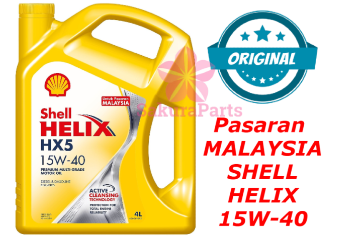 Shell HELIX HX5 15w40 Semi Synthetic Engine Oil 4L (Original) | Lazada