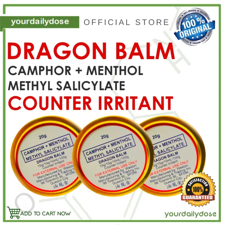 Dragon balm Camphor menthol methyl salicylate | Lazada PH