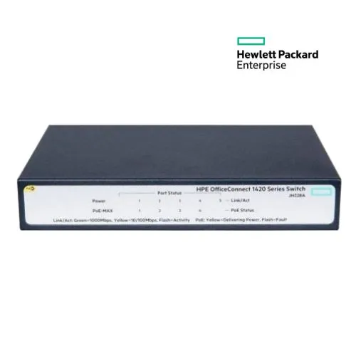 5 PORT POE - HPE OFFICECONNECT 1420 5G POE+ (32W) SWITCH (JH328A ...