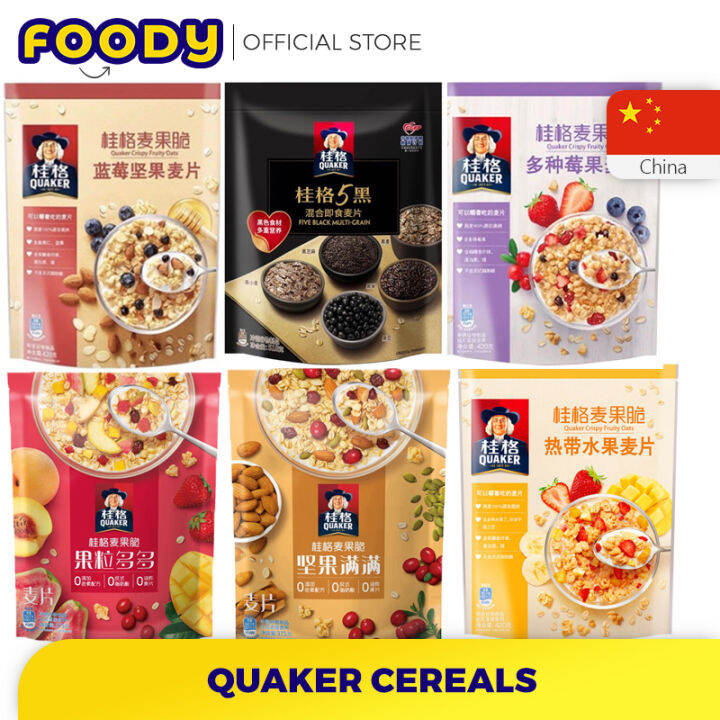 China Quaker Crispy Fruit Oats Tropical Fruits / Multi-Nuts / Multi-Fruits / Five Black Multi ...