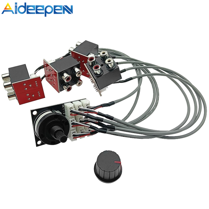 Aideepen DIY Switching Board 3 Way Signal Selector Amplifier Relay Audio Input Switch Module ...