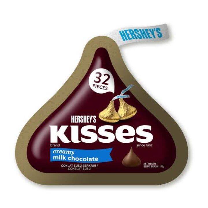HERSHEY'S Kisses Chocolate 146 Gr 32 Pcs hersheys hershey creamy milk ...