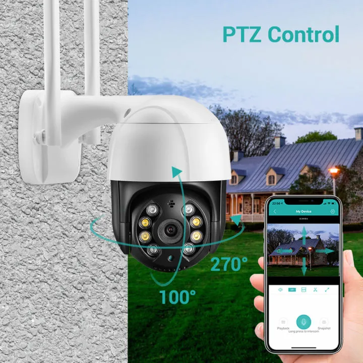 【G B]V380 pro 3MP Ball CCTV Camera 1080P PTZ IP65 Camera Outdoor ...