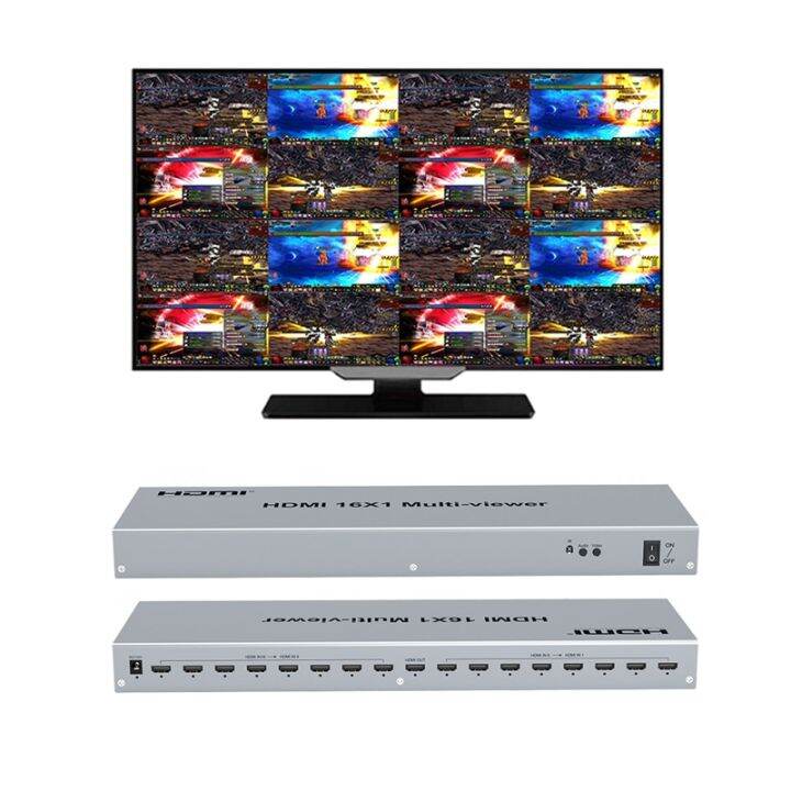 16x1 HDMI Multi-viewer 4 8 16 Channel Screen Splitter Video Multiplexer ...