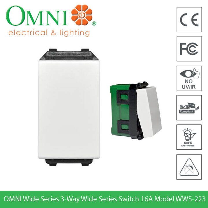 OMNI Wide Series 3-Way Wide Series Switch 16A Model WWS-223 | Lazada PH