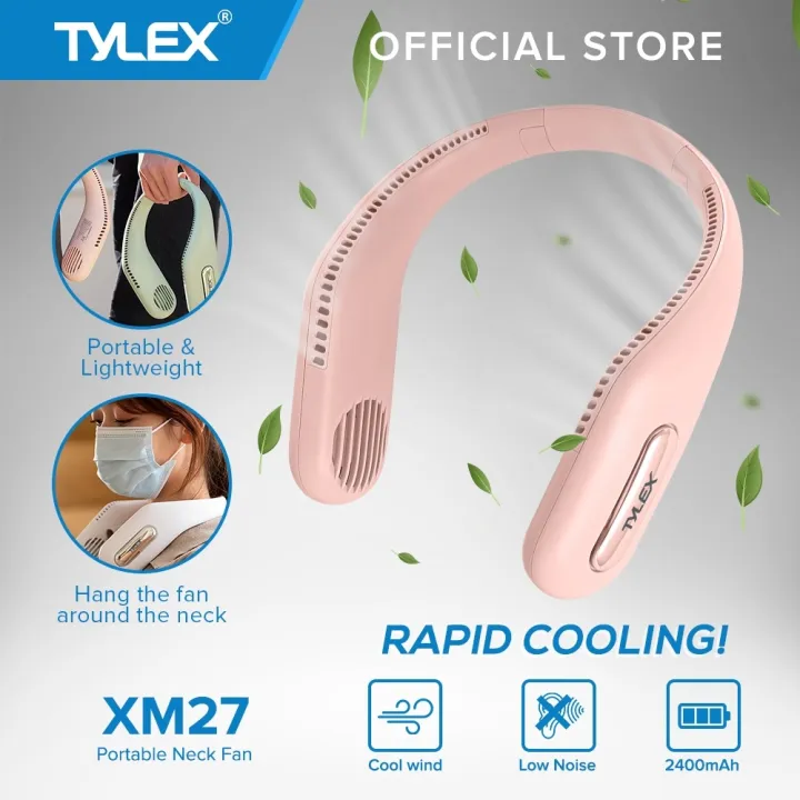 The new 2022 Tylex XM27 Portable Neck Fan Hands Free Turbine Blade Type ...