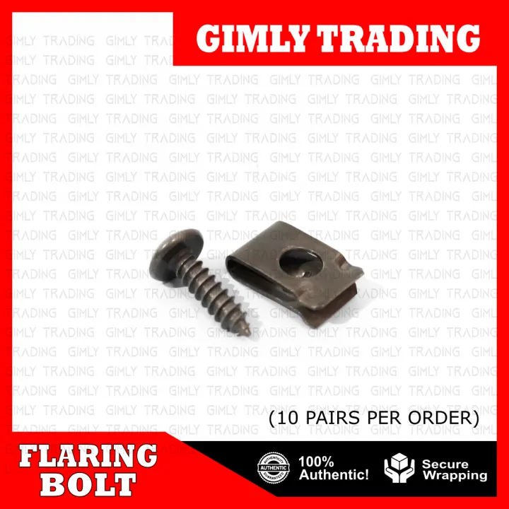 [Flaring Bolt WITH Clip] Pack of 10pcs. with clip - UNIVERSAL | Lazada PH