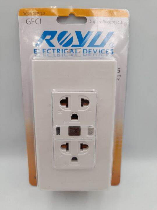Royu Ground Fault Circuit Interuptor (GFCI) Duplex Receptacle WD932 ...