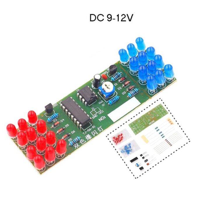 NE555 CD4017 Practice Learing Kits LED Flashing Lights Module for Arduino Clock Generation ...