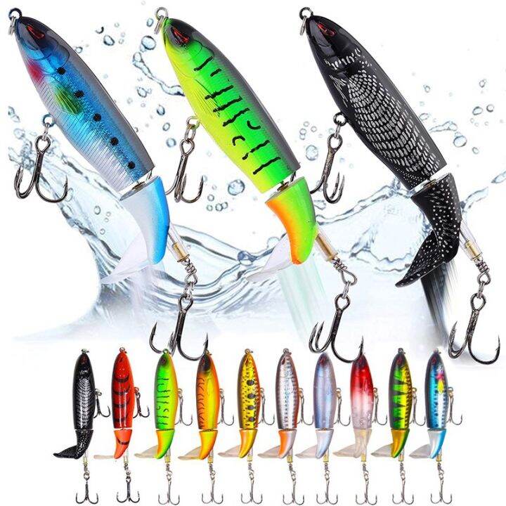 Fishing Lure 13g 35g Rotating Tail Popper Floating Lure Propeller ...