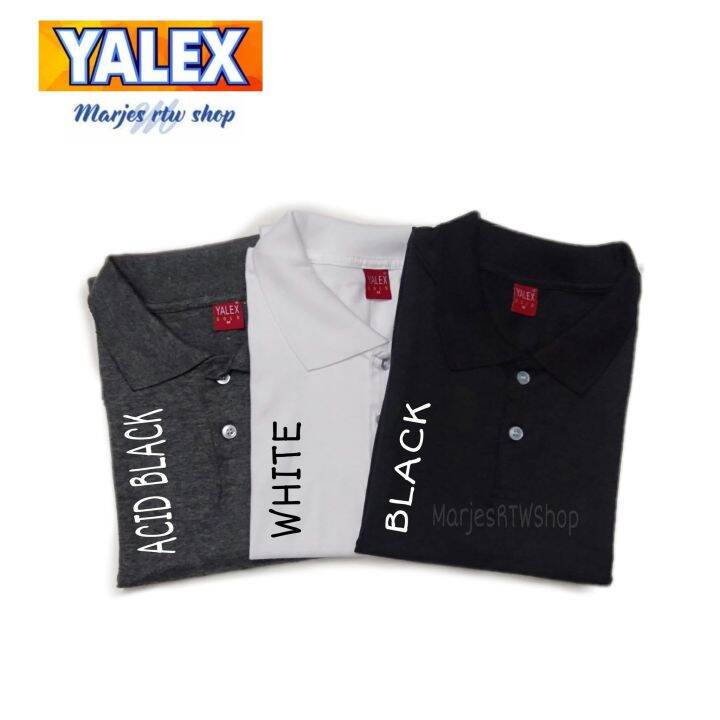 Polo shirt for Mens (YALEX) Acid black,White,Black. | Lazada PH