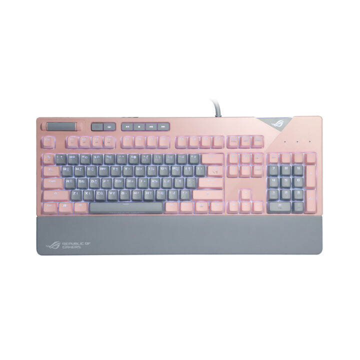 KEYBOARD ASUS ROG STRIX FLARE RGB (RED-SWITCH) PINK ส่งฟรี ตัวแทน ...