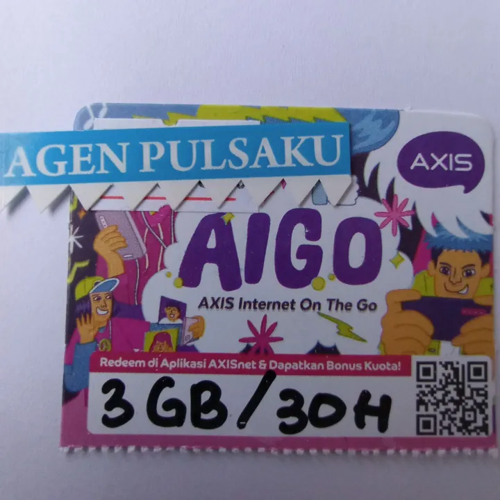 Voucher Axis vocer exsis 3 GB masa aktif 30 hari Nasional | Lazada ...