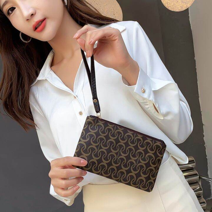 X820 DDM กระเป๋าถือ กระเป๋าคล้องมือ สีสด ใส่มือถือได้ แฟชัน เกาหลี กระเป๋าสตางค์ใบยาว กระเป๋าถือ ...