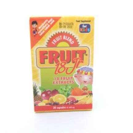 Fruit 18 Jr 30 kapsul ekstrak 18 buah pilihan dalam 1 kapsul ...