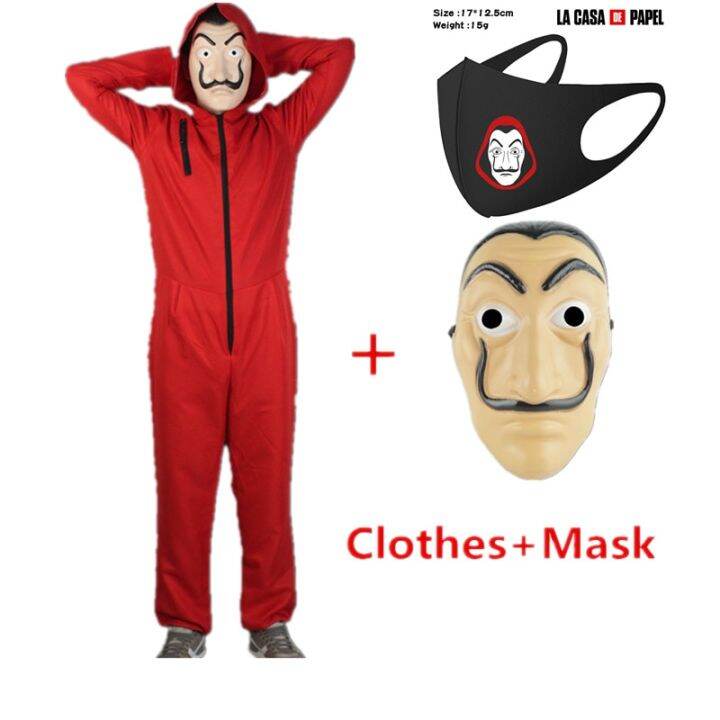 New mask Salvador Dali La Casa De Papel Costume & Face Mask Cosplay The ...
