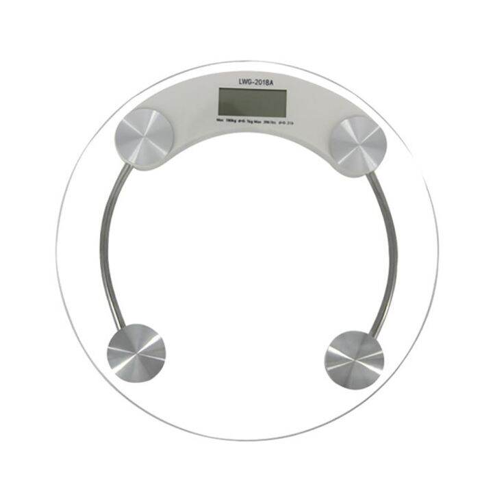 Weighing Scale - LED Display Weight Round Tempered Glass Weighing Scale ...