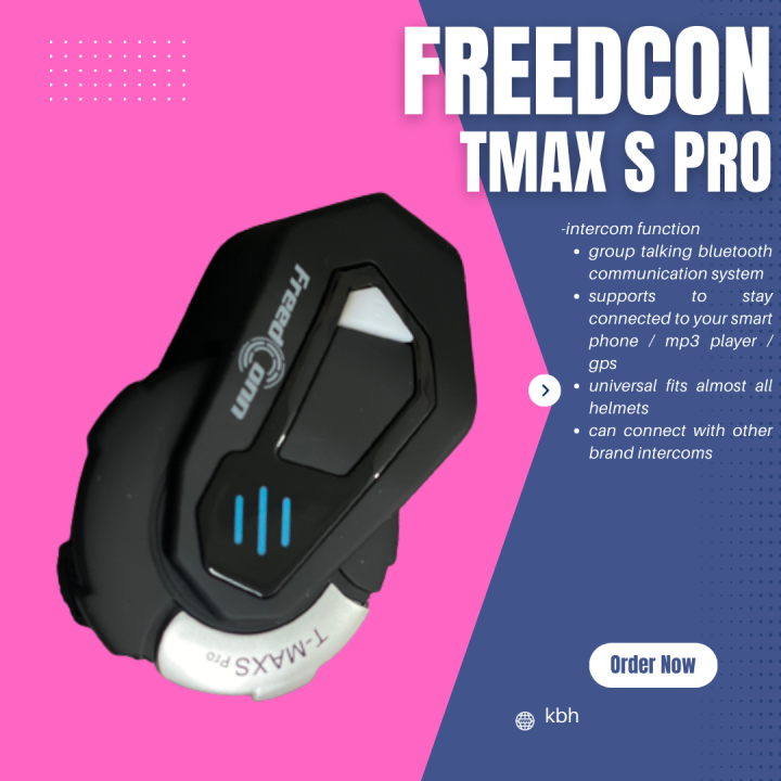 freed con TMAX S PRO bluetooth intercom for helmet KOREAN BEAUTY HUB ...