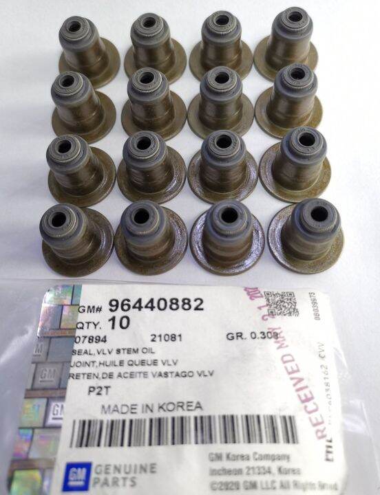 GM Valve Seal Set ( 16 pcs ) for Chevrolet Spark 1.0L & 1.2L 2011-2015 ...