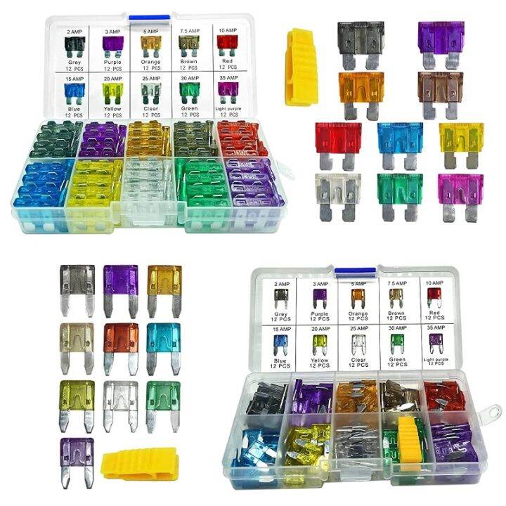 300/50PCS Car Fuse Motorcycle Fuse Standard Mini Fuse Lorry Fius Kereta 3-40A Assorted Set Kits ...