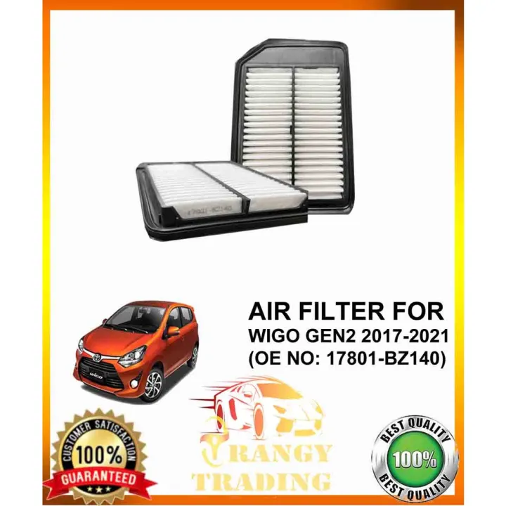durable AIR FILTER For Toyota Wigo Gen2 (2017-2021) 17801-BZ140 | Lazada PH