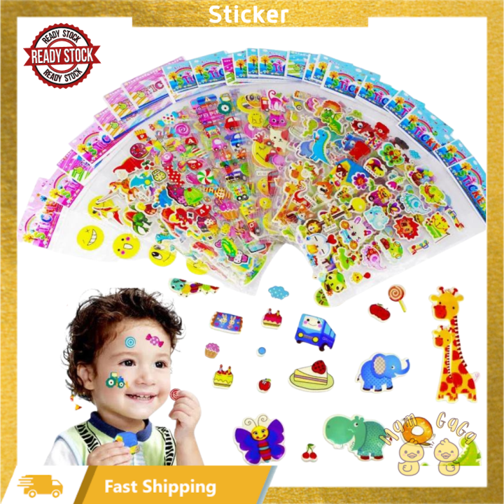 1pc 3D Cartoon Bubble Sticker for Kids (Stiker Kanak Kanak) 贴纸 | Lazada