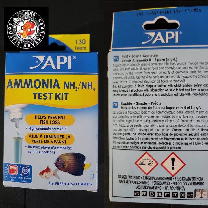 API Ammonia test kit 130 test | Lazada PH