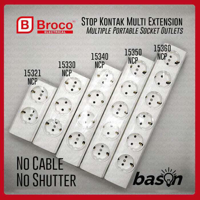 BROCO Stop Kontak tanpa kabel - NCP 15310 / 15321 / 15330 / 15340 ...