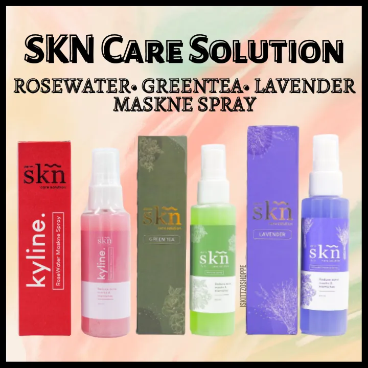 Maskne Spray by SKN Care Solution Kyline Rose Water, Lavender, Green ...