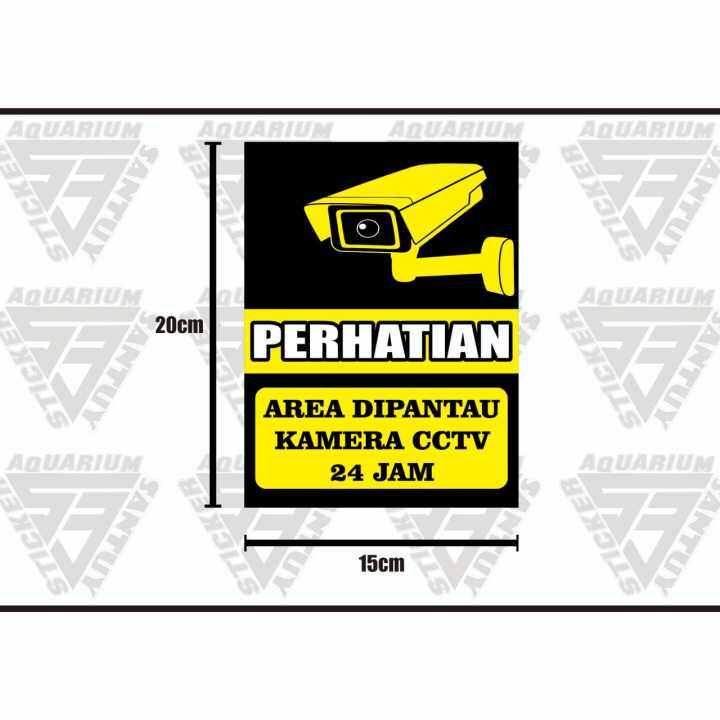 Stiker cctv/sticker perhatian cctv | Lazada Indonesia