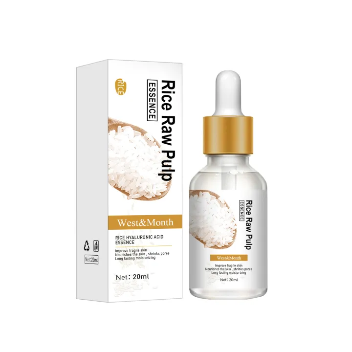 West Month Rice Raw Pulp Essence Face Serum Hyaluronic Acid Liquid ...