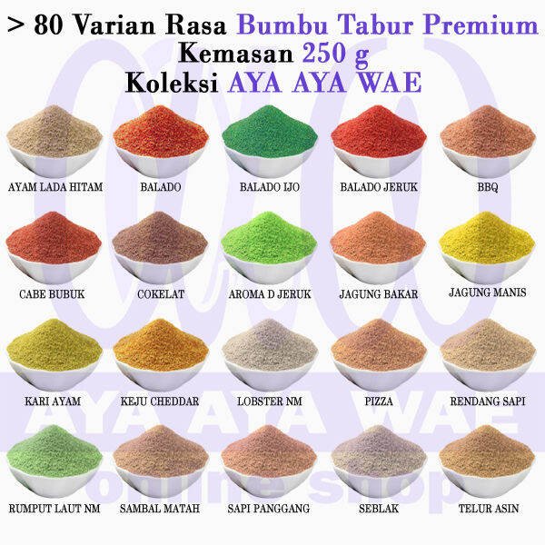 250 g Bubuk / Bumbu Tabur Premium Cabe Flake Sambal Balado Soto Kari ...