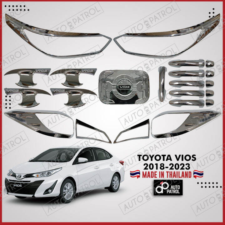 Toyota Vios 2018-2023 Combo Set Garnish CHROME | Lazada PH