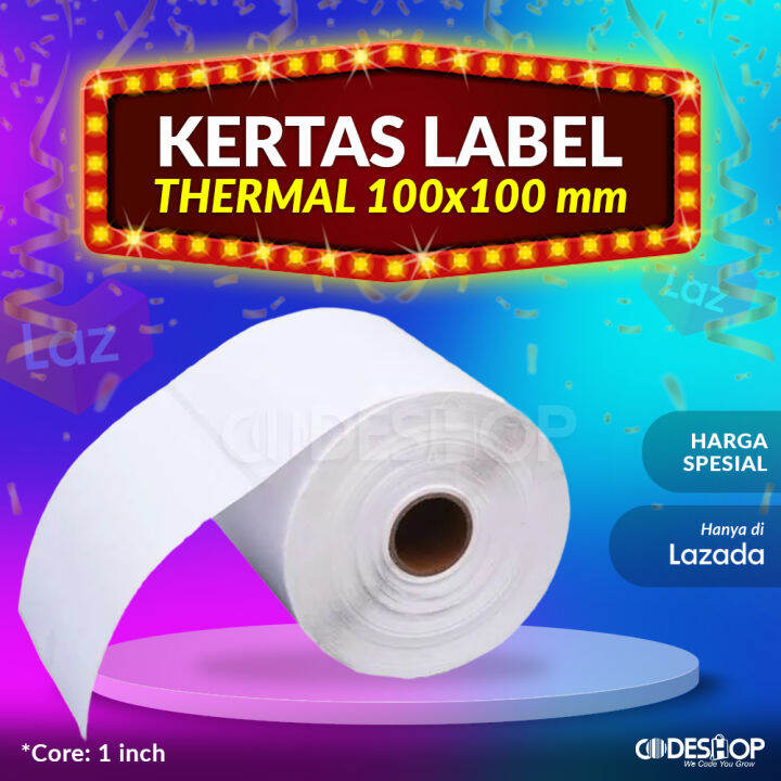 Stiker Label Barcode XPrinter 460B Thermal 100x100 mm 10x10 Cm | Lazada ...