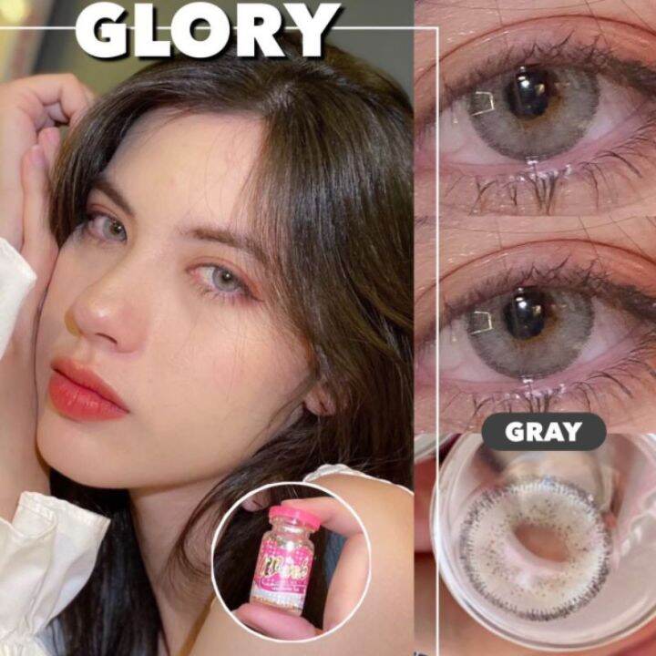 Glory Gray สีเทา ขอบฟุ้ง เทา โทนฝรั่ง สายฝอ ตาน้ำข้าว Wink Lens ค่าสายตา สายตาสั้น แฟชั่น สายตา ...