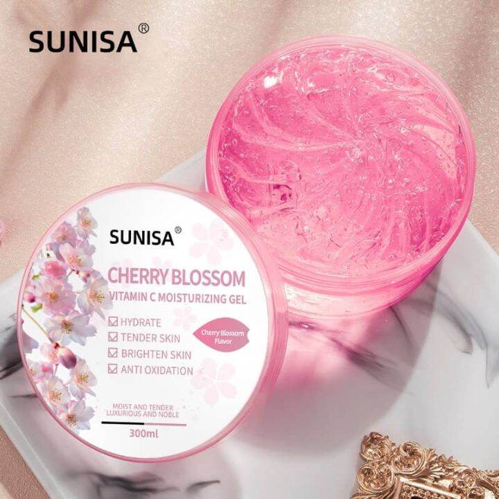 SUNISA Moisturizng Brightening CHERRY BLOSSOM Soothing Gel 300ml ...