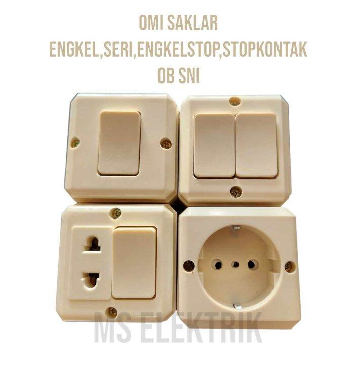 OMI Saklar Engkel, Seri, Engkel Stop, Dan Stop Kontak OB SNI | Lazada ...