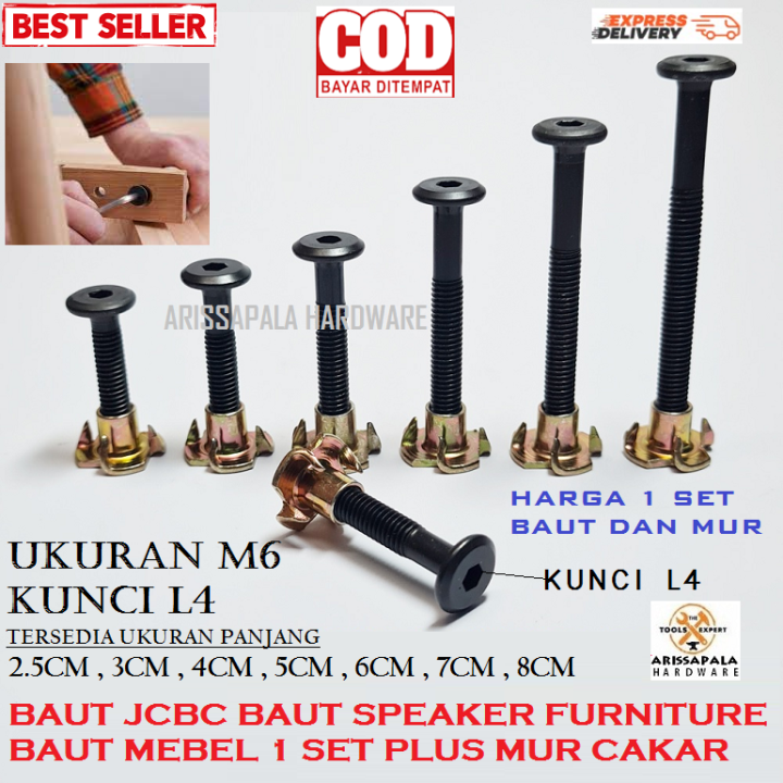 BAUT JCBC PLUS MUR CAKAR M6 BAUT MEBEL DIPAN FURNITURE KNOCK DOWN BAUT ...