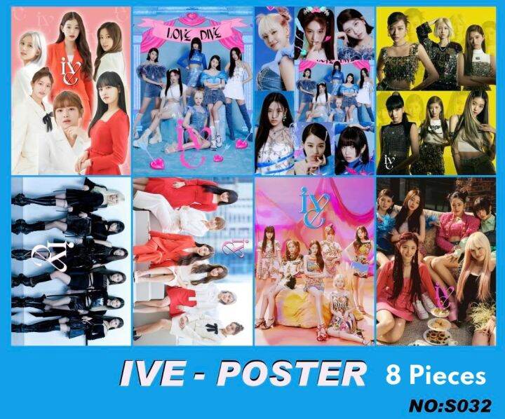 IVE 8 PIECES POSTERS A3 Size | Lazada PH