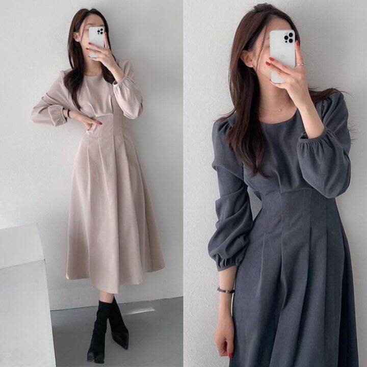 Carrot Dress Korean Simple Basic Hijab Friendly Sopan Rapi Formal Polos ...