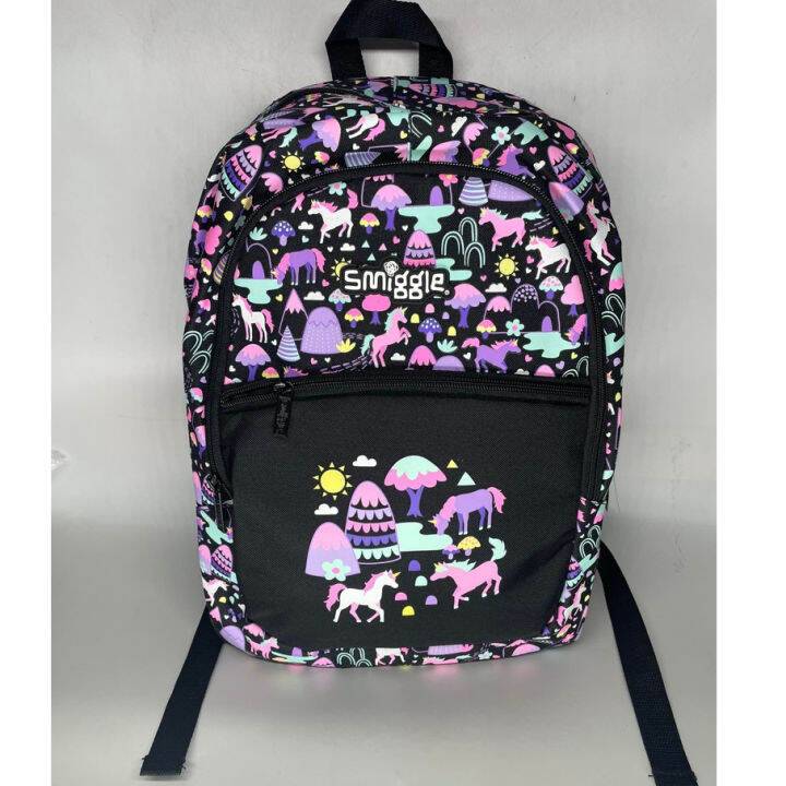 Smiggle Girls Black Backpack Bag Vibin Unicorn | Lazada PH