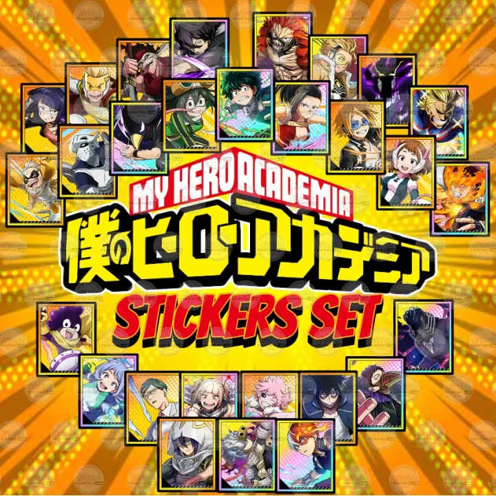 My Hero Academia, Boku No Hero Academia Vinyl Sticker Set [14pcs ...