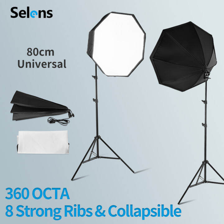 Selens 80cm Parabolic Quick Release Octagonal Softbox for Vlog Live ...